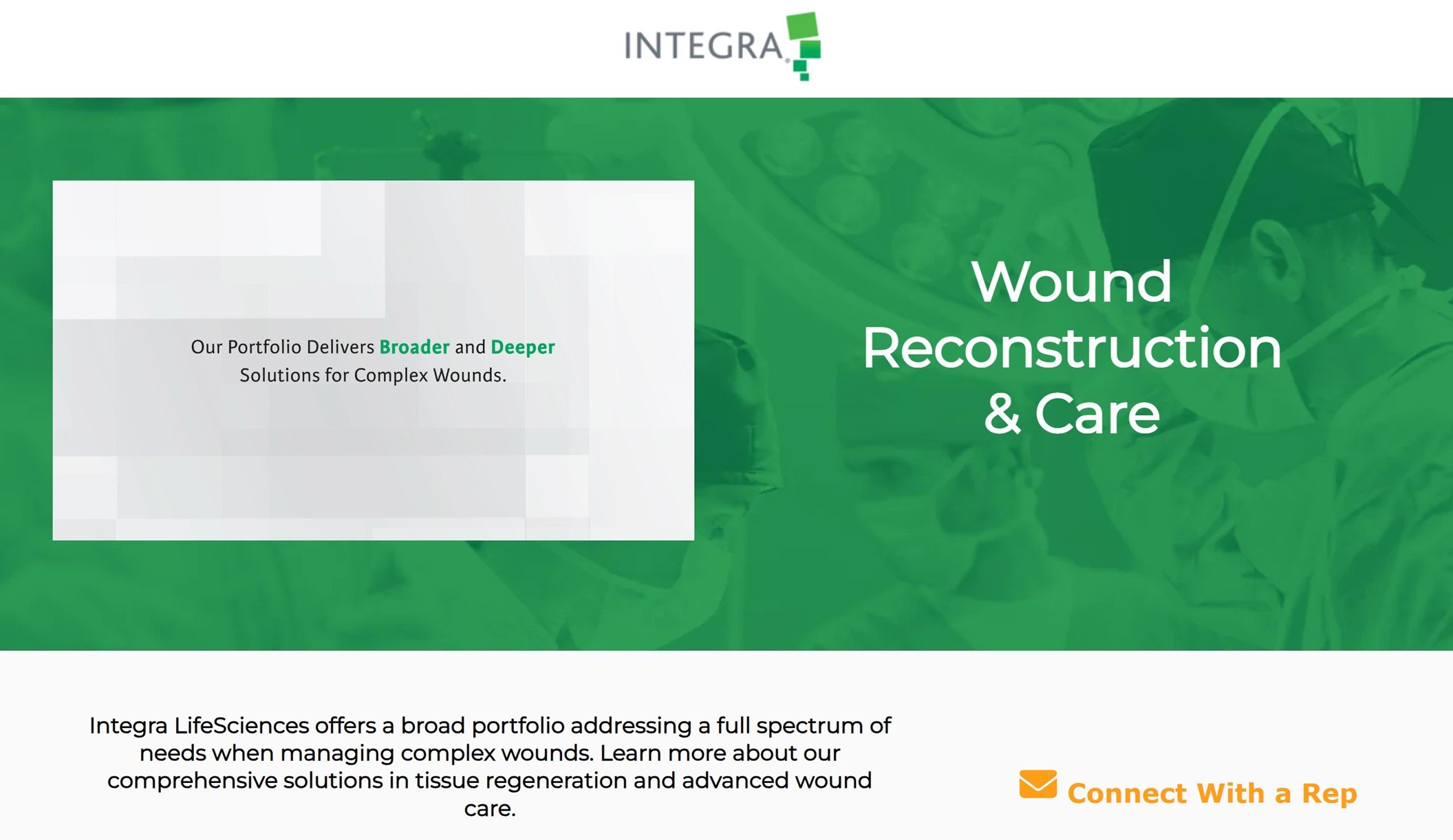 Integra's Wound Reconstruction & Care Portfolio